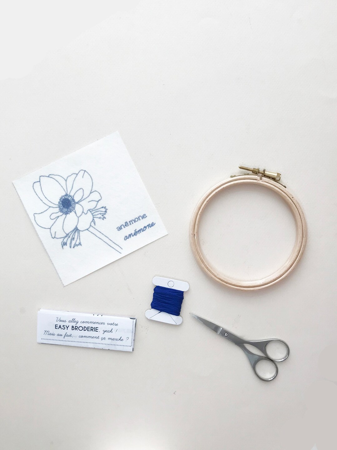 Anemone Embroidery Kit, Floral Embroidery, Beginner Embroidery, Britney ...