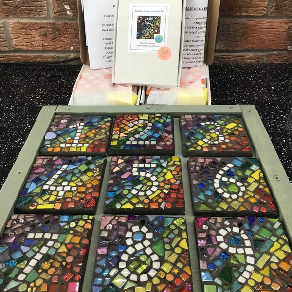 Mosaic House Number - Etsy