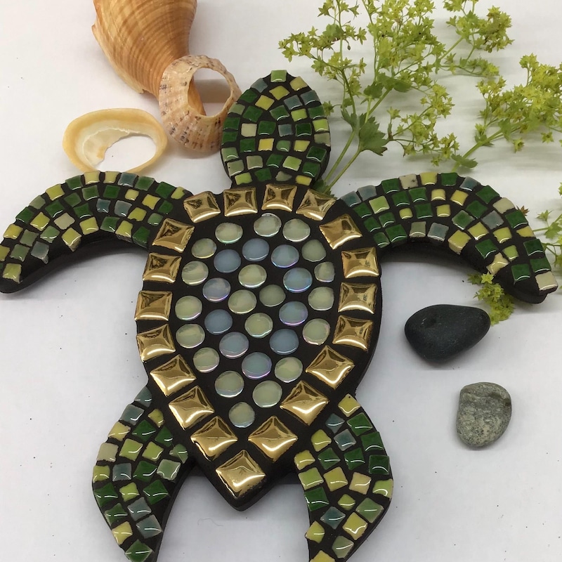 Turtle Mosaic Tile - Etsy