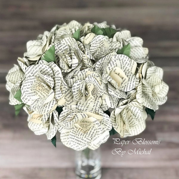 Book Page Bouquet - Etsy