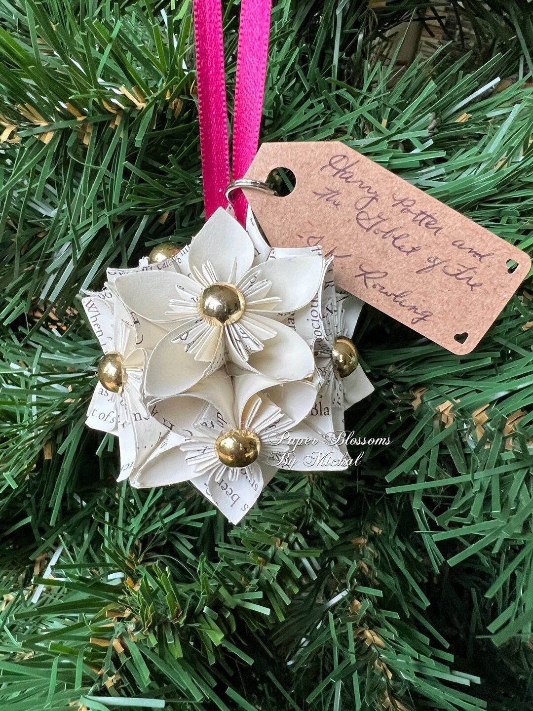 Book Christmas Tree Ornament, Reader Ornament, Bookworm Gift, Gift for Reader, Book Ornaments ...