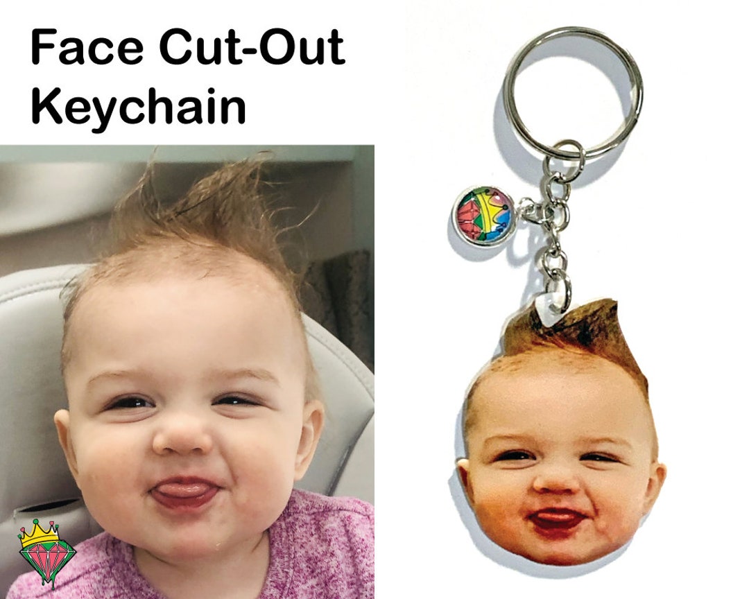 Custom Face Cut-out Keychain Personalized Portrait Keychain - Etsy