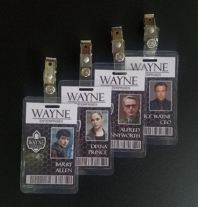 Wayne Enterprises ID Badges Inspired by Batman and Justice League - Etsy