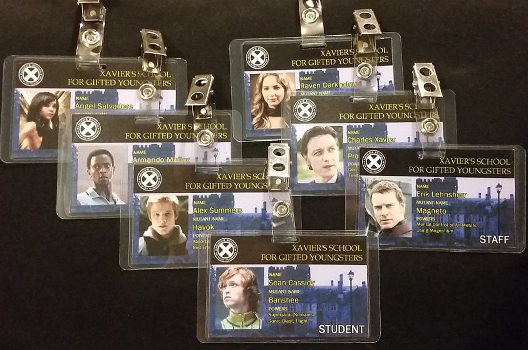 Xavier's School for Gifted Youngsters ID Badges (x-men First Class) - Etsy