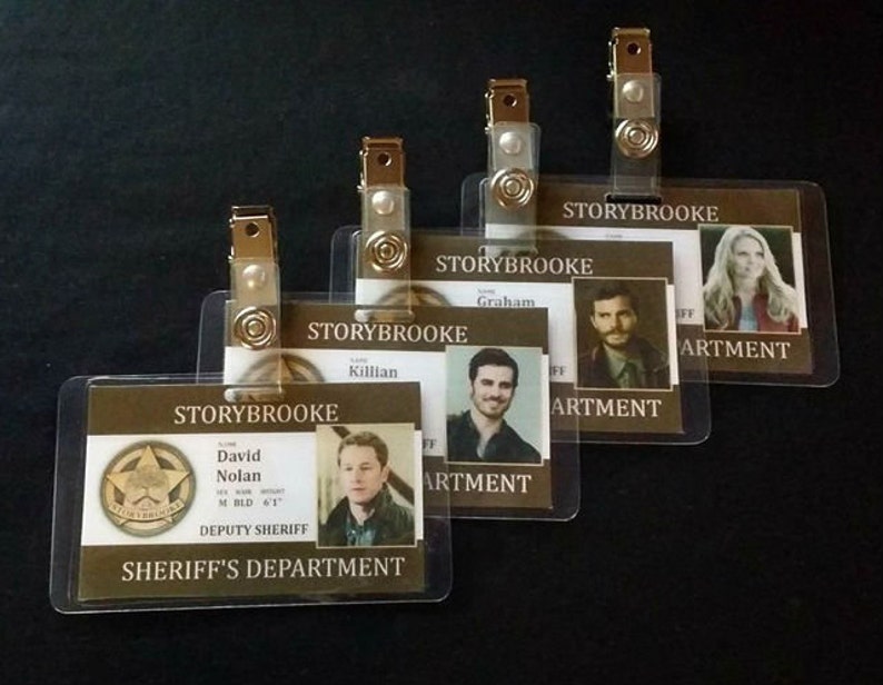 Storybrooke Sheriffs Department ID Cards Inspired by Once Upon - Etsy ...