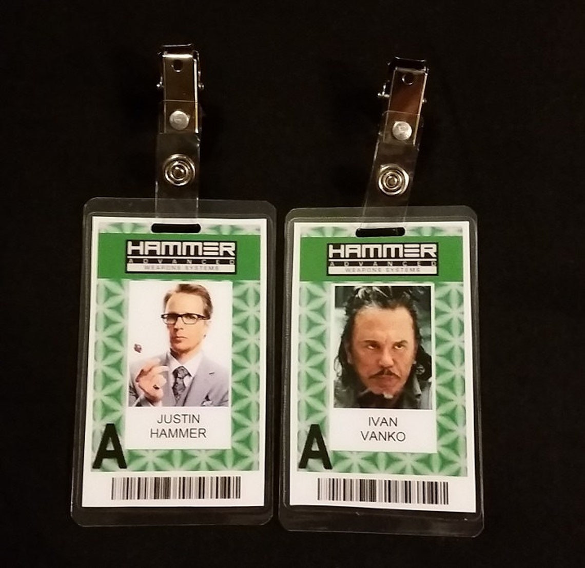 Stark Industries and Hammer Tech ID Badges Inspired by Marvel's Iron ...