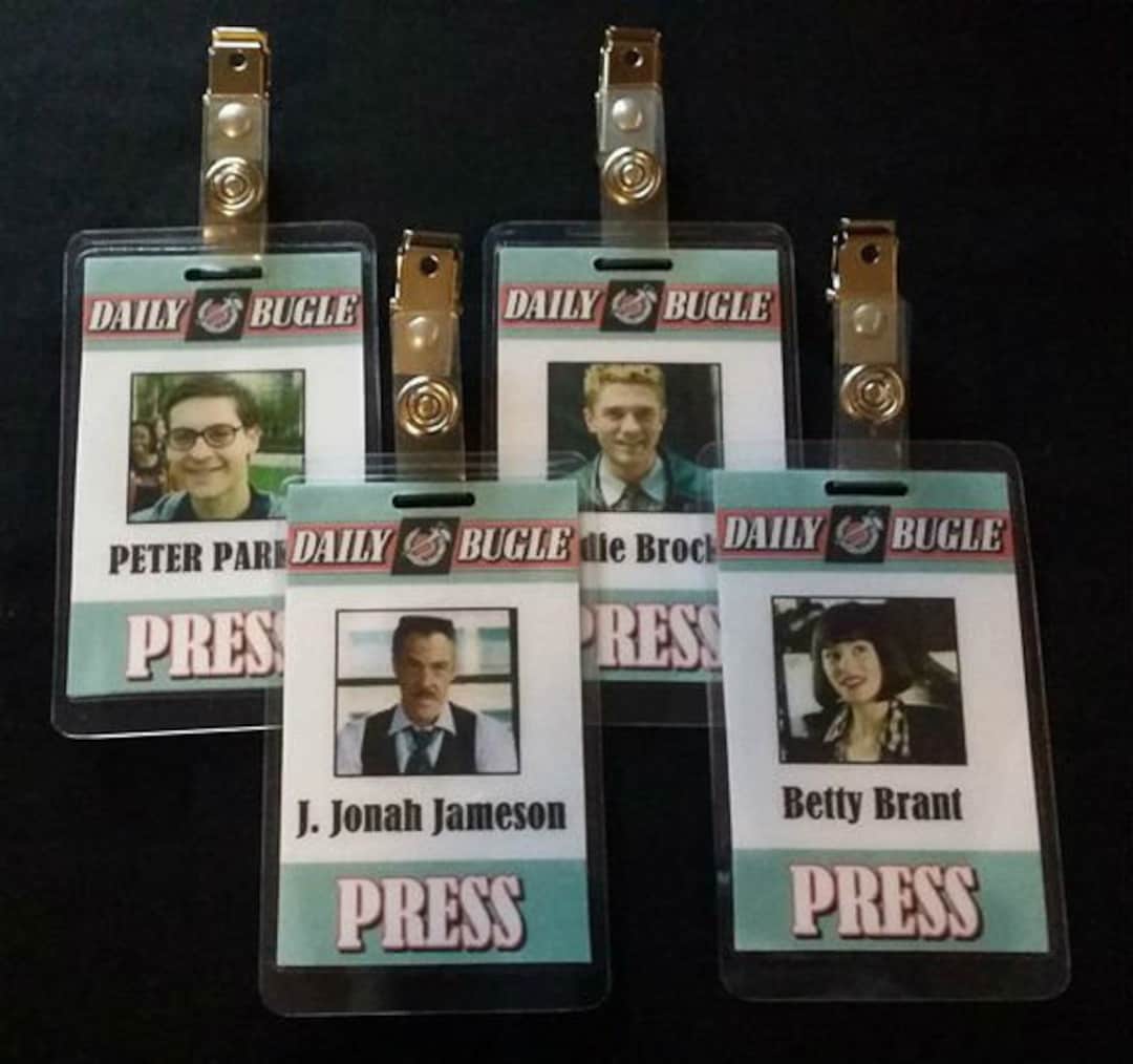 Daily Bugle Press ID Badges Inspired by the Spider-man Movies - Etsy