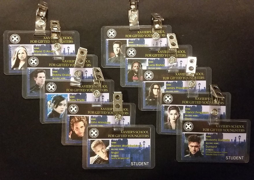 Xavier's School for Gifted Youngsters ID Badges X-Men | Etsy