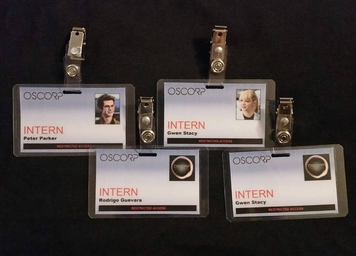 OSCORP Intern ID Badges Inspired by the Amazing Spider-man - Etsy Australia