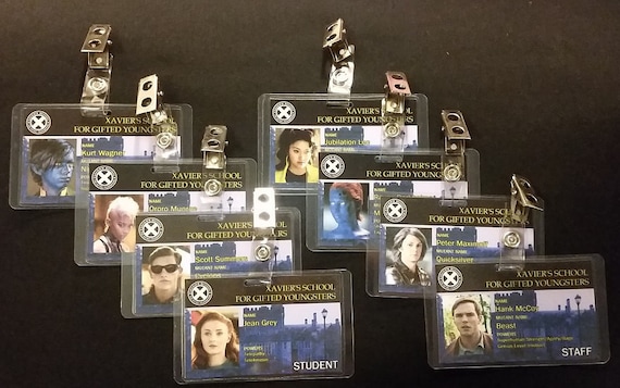 Xavier's School for Gifted Youngsters ID Badges x-men - Etsy
