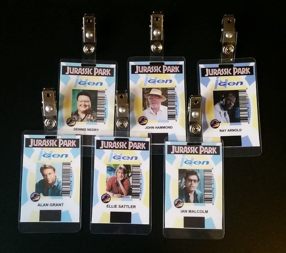 Jurassic Park Ingen ID Badges - Etsy UK