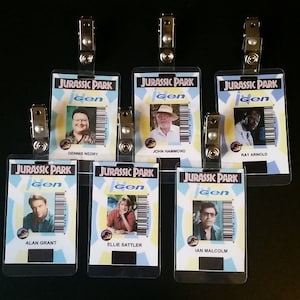 Jurassic Park Ingen ID Badges - Etsy