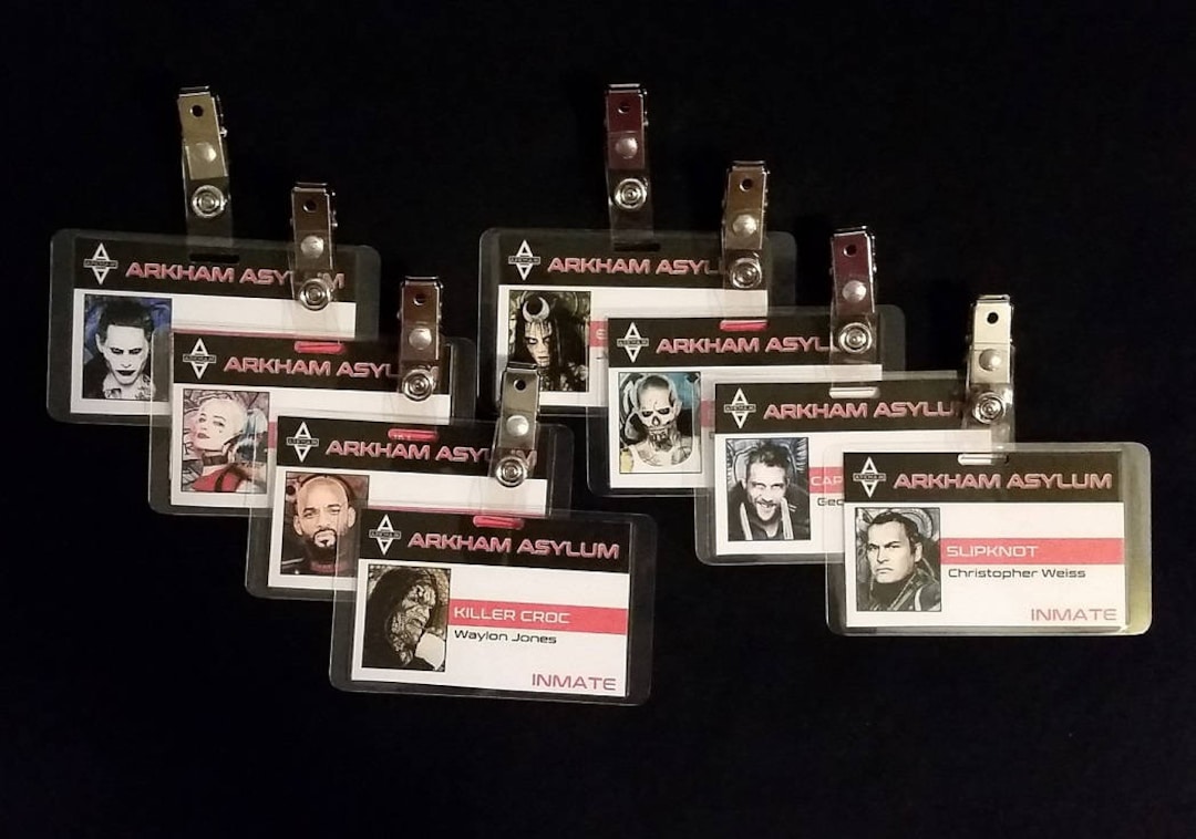 Arkham Asylum ID Badges Inspired by Dc's Suicide Squad - Etsy