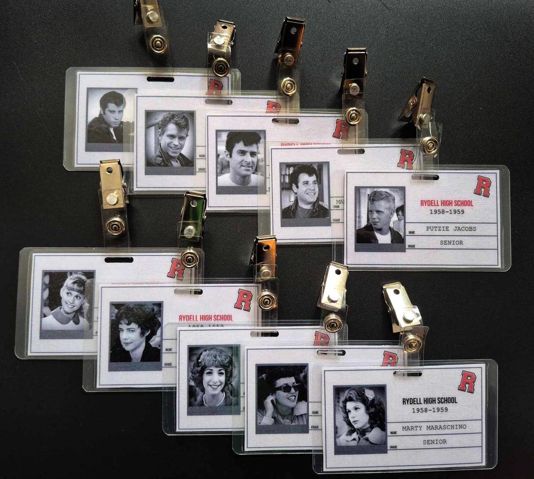 Rydell High School Student ID Badges Inspired by Grease - Etsy