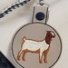 Boer Goat Snap Tab Key Fob in the Hoop Embroidery Pattern, Ith Boer ...