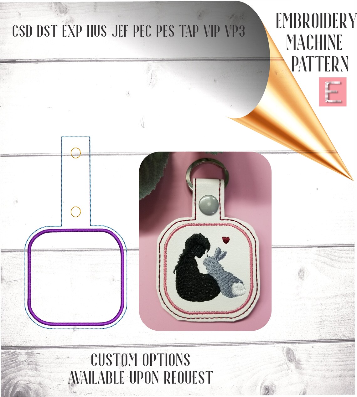 ITH Snap Tab Key Fob Design Blanks Set. Embroidery in the Hoop - Etsy