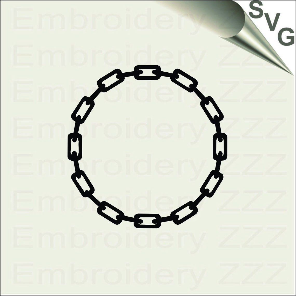 Circle Monogram SVG frame SVG chain svg monogram frame | Etsy