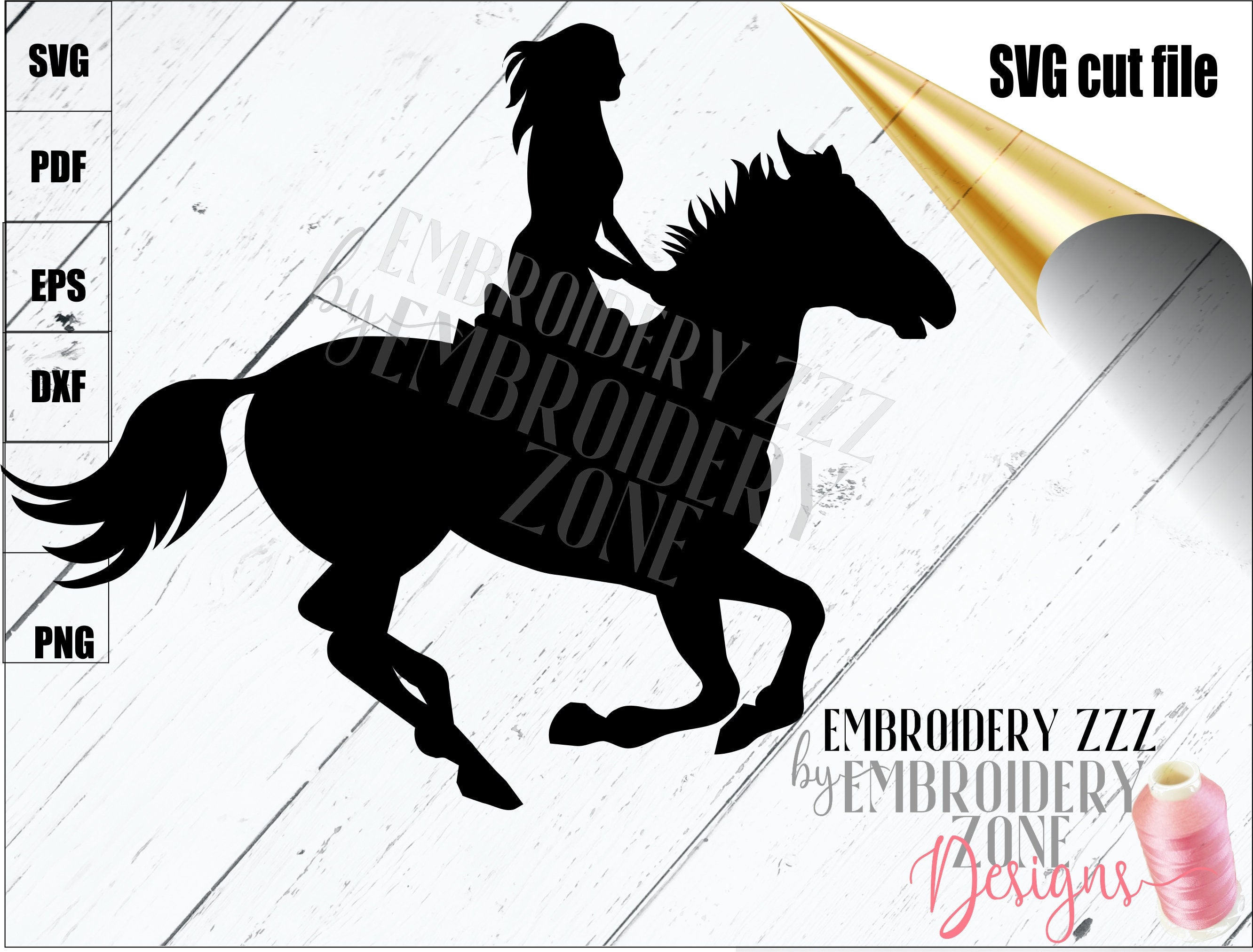 Horse and Rider Svg Cut File Design. Equestrian Clipart Horse - Etsy Canada