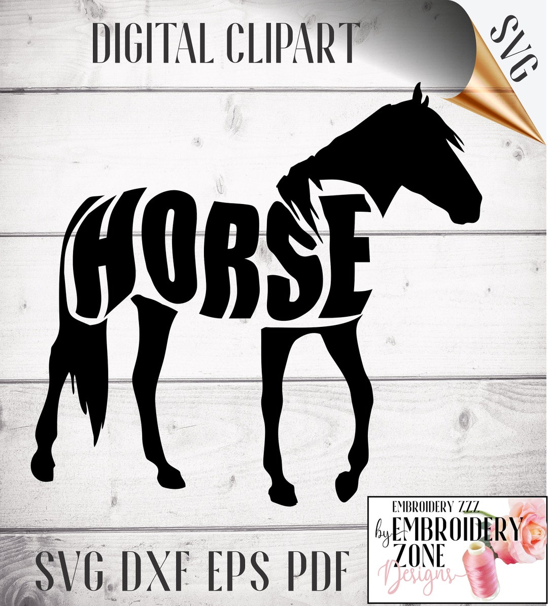 Horse Svg Cut File Design Equestrian Word Art Horse Lover Printable for ...