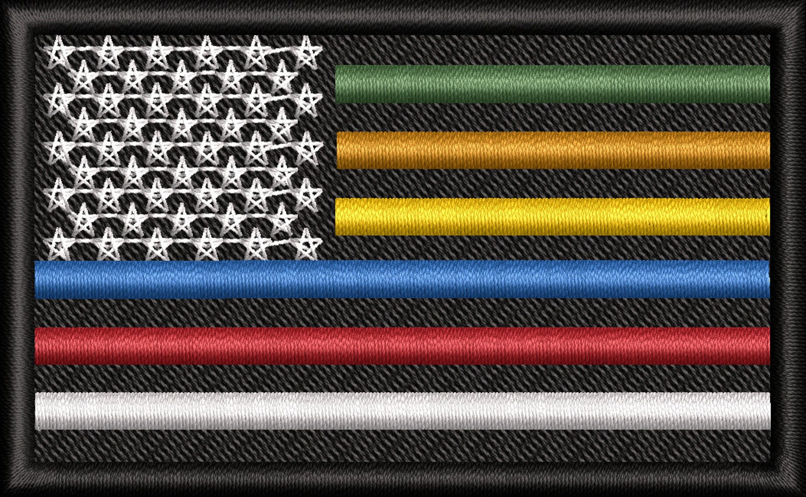 First Responders Flag Embroidery Design Pattern. Digital Download for ...