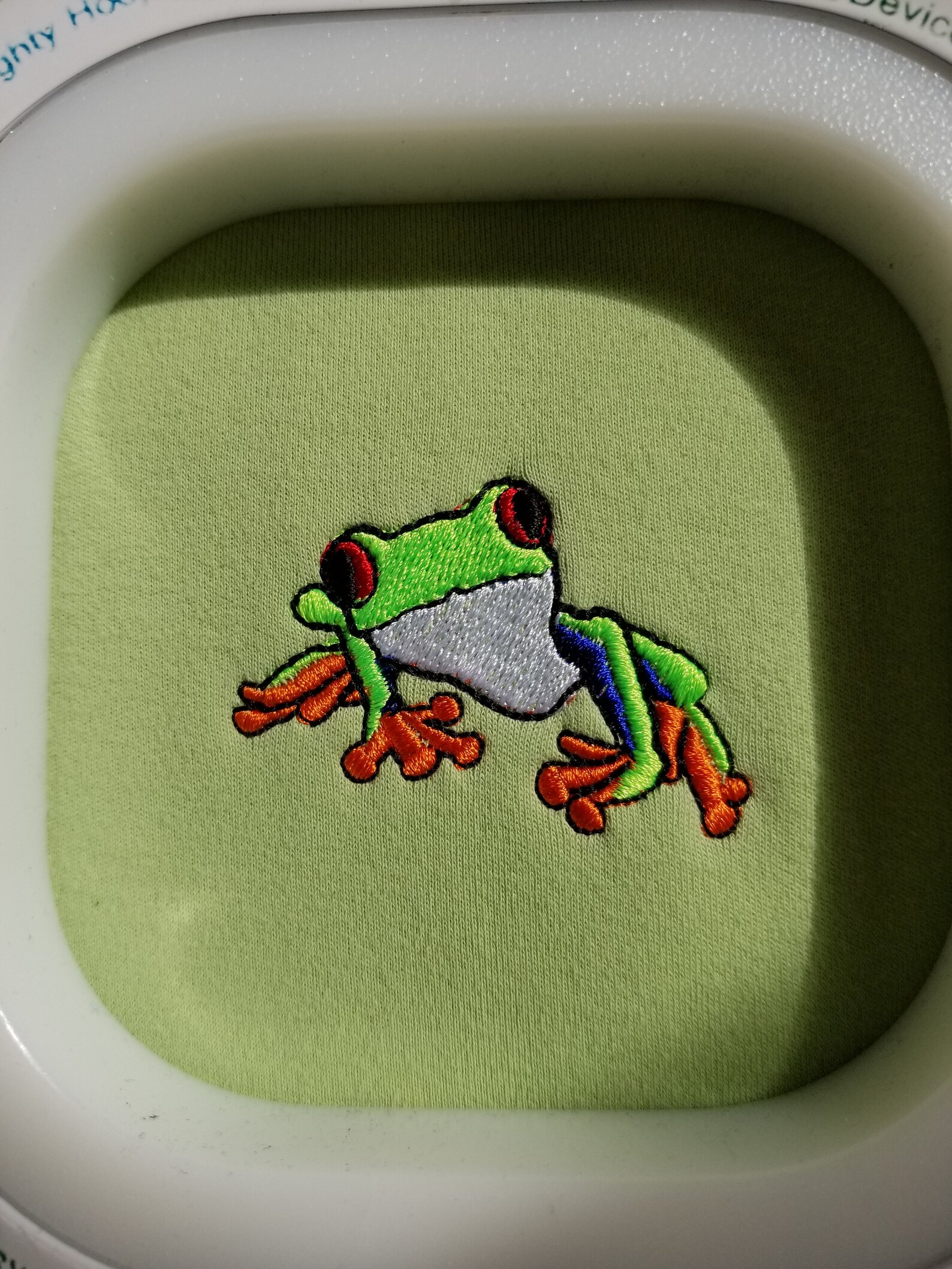 Tree frog embroidery design pattern. Red eyed rain forest | Etsy