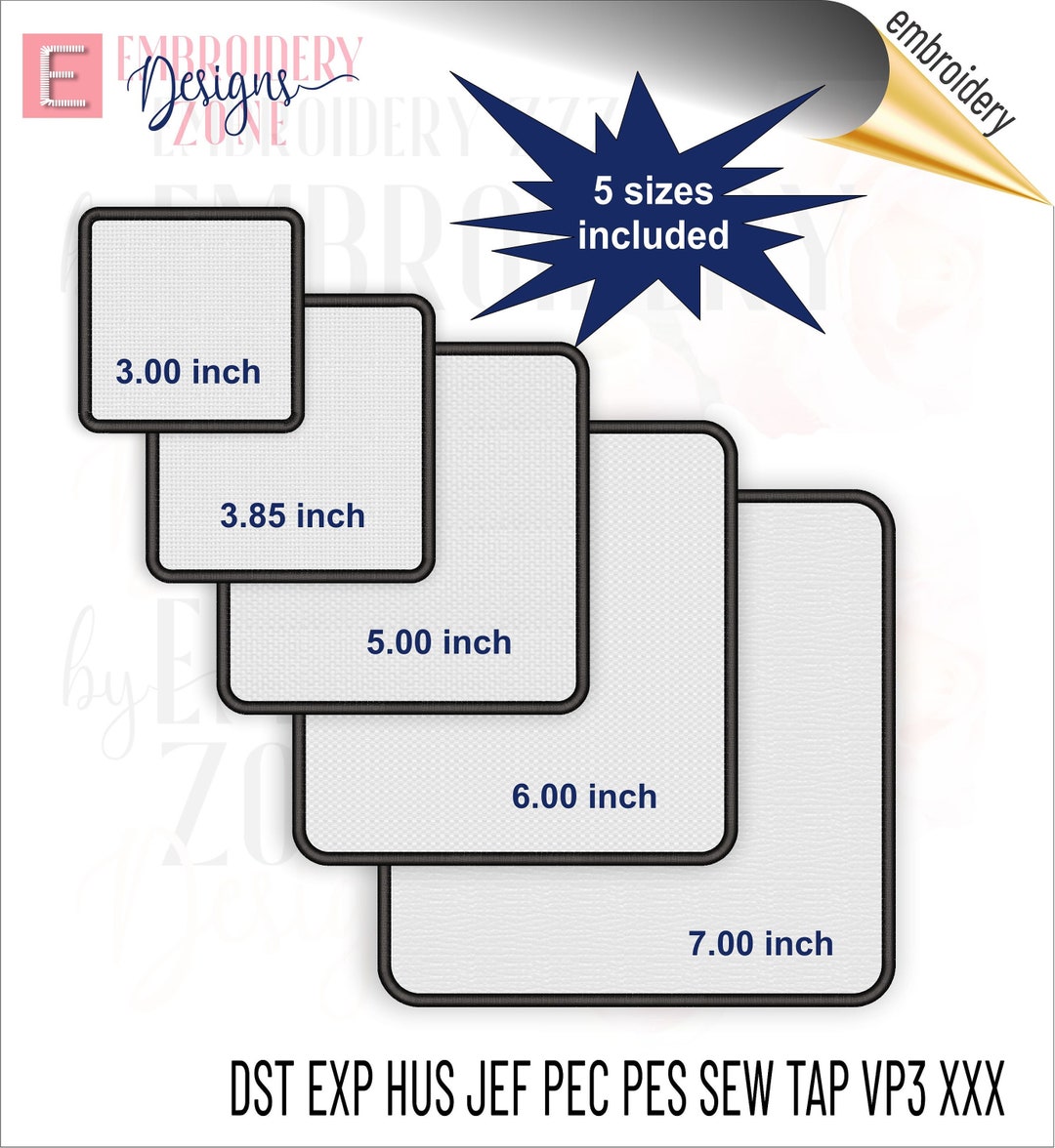 Blank Patches Design to Embroider, Applique Machine Embroidery Quilt ...