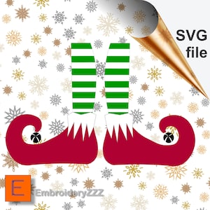 Christmas Elf Svg, Elf Shoes With Bells Cuttable File, Elf Cut Design ...