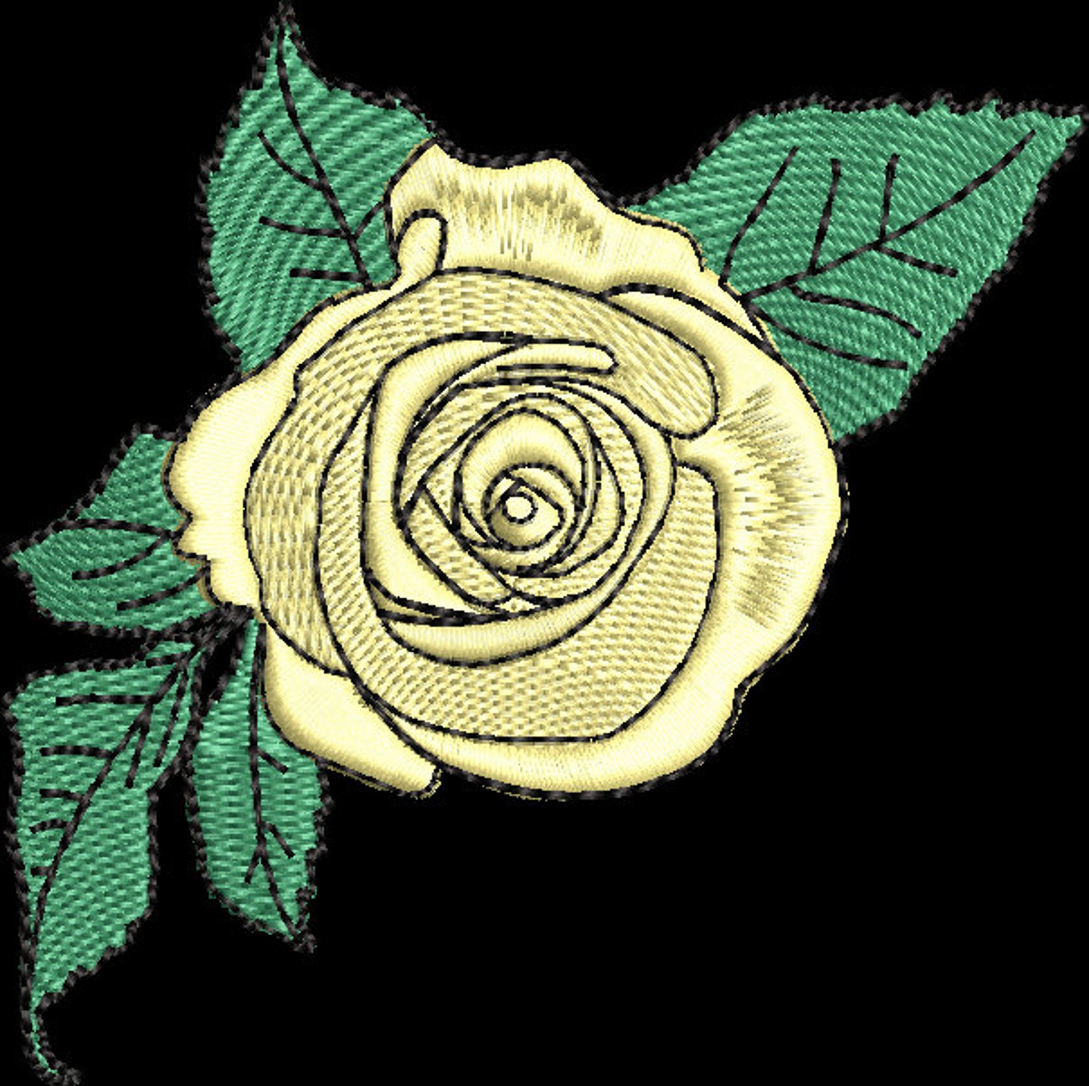 Realistic Rose Embroidery Design, Floral Machine Pattern (digital ...