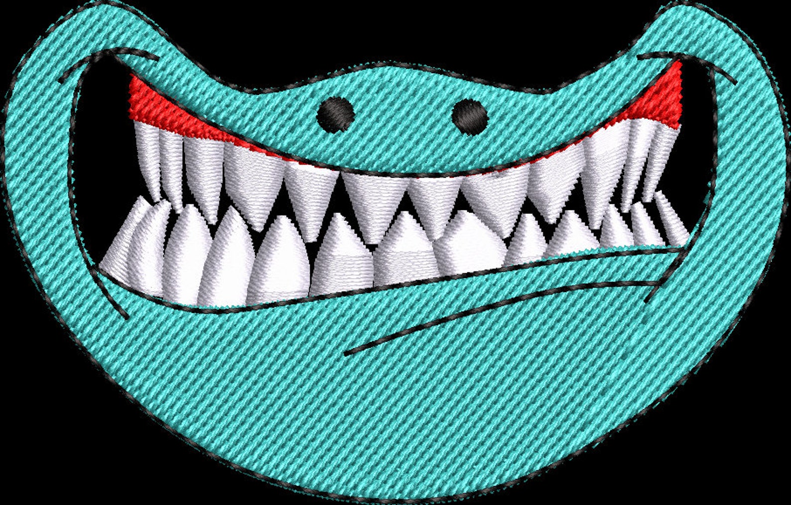 Smiling Shark Embroidery Design File. Shark Pattern for | Etsy