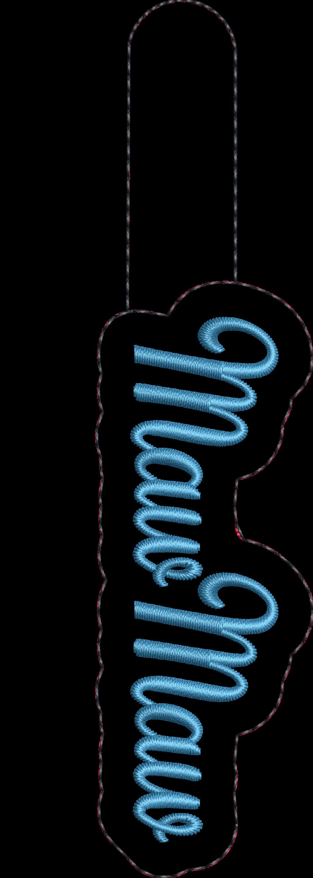 Custom Name Snap Tab Design File in the Hoop. Made to Order - Etsy