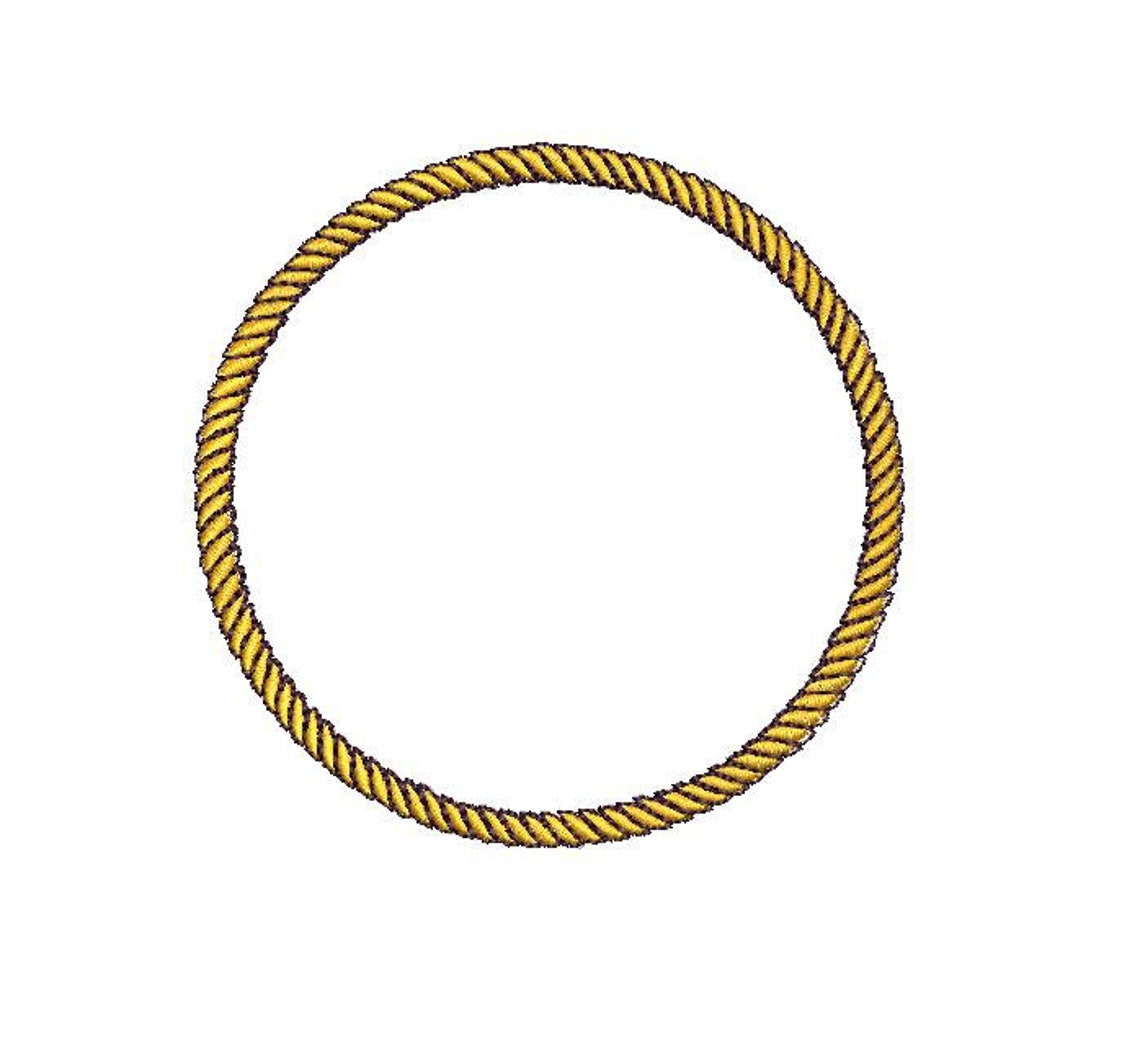Rope Circle Monogram Embroidery Design (digital Download) - Etsy