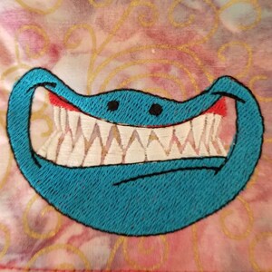Smiling Shark Embroidery Design File. Shark Pattern for Machine ...