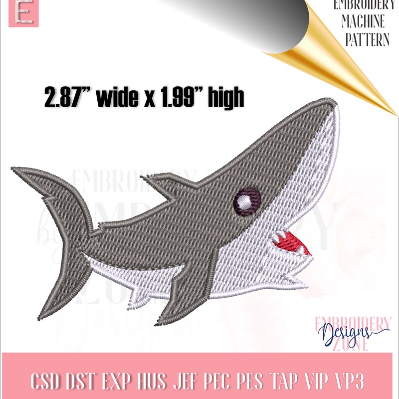 Jaws Embroidery - Etsy