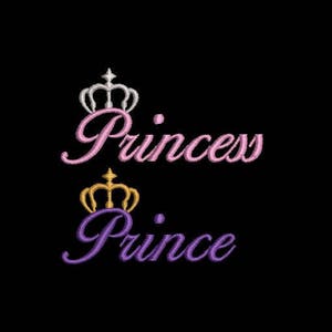 Prince & Princess Embroidery Design File Instant Download. Little ...