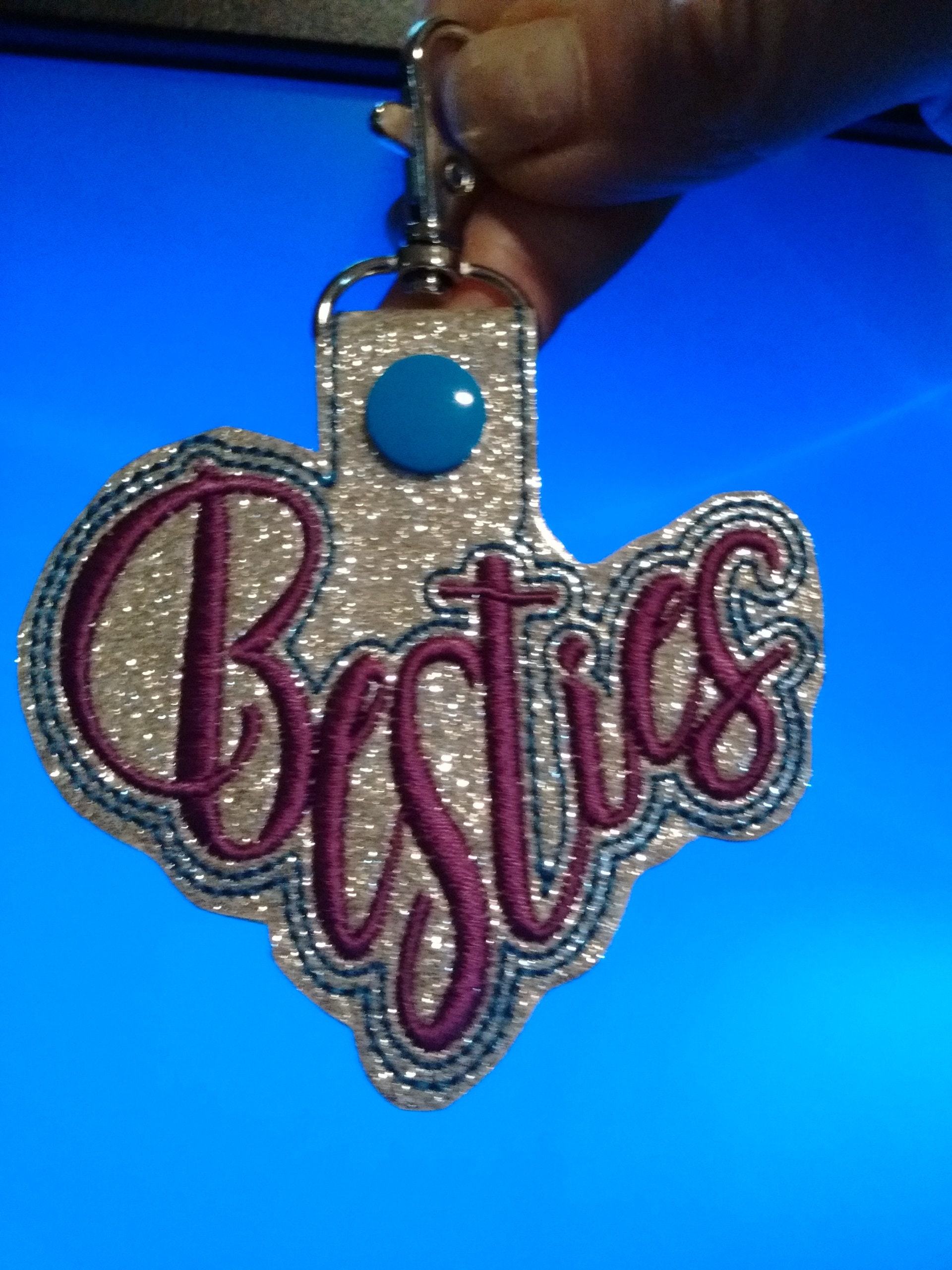 Besties in the Hoop Key Chain Embroidery Design Ith Key Fob - Etsy
