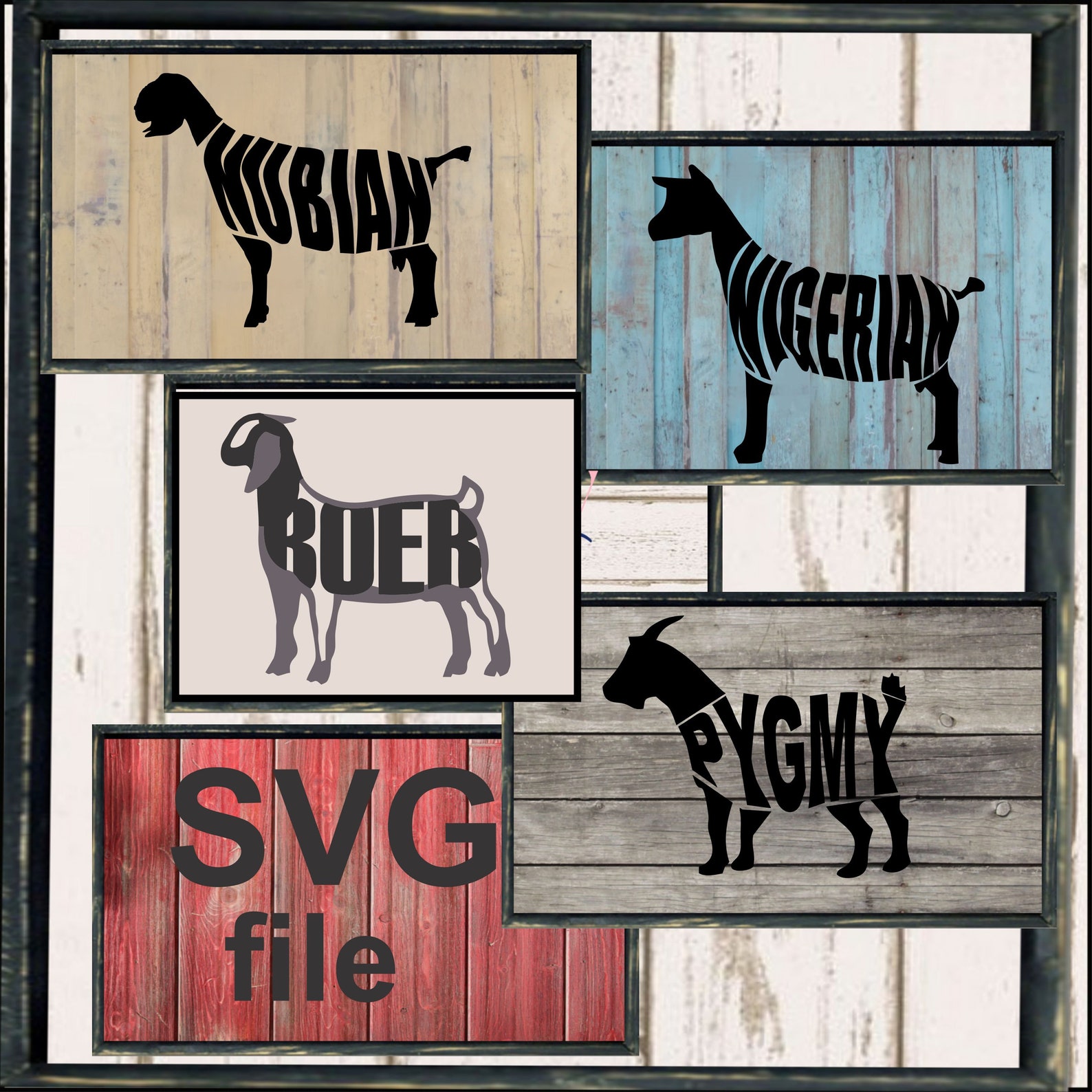 Goat Breeds Svg Cut File for Vinyl Cutting Machines and Print. - Etsy