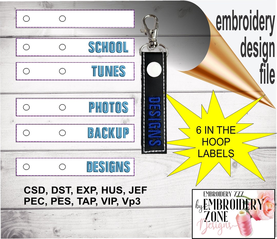 ITH Snap Tab Label Set: USB Drive Embroidery Design (digital Download ...