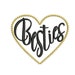 Besties Embroidery Pattern Design. BFF Valentine Heart Monogram Border ...