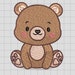 Teddy Bear Embroidery Design Pattern. Teddy Bear Design for Machine ...