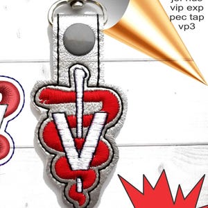 Veterinary Medicine Logo Embroidery Machine File. DVM Snap Tab Pattern ...