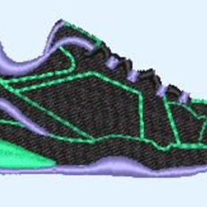 Sneaker Embroidery Design Template. Athletic Running Shoe Clipart to ...