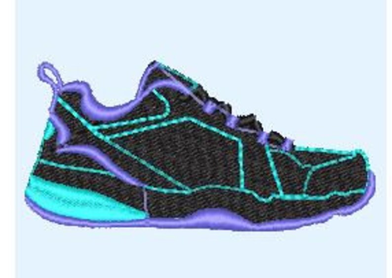 Sneaker Embroidery Design Template. Athletic Running Shoe - Etsy