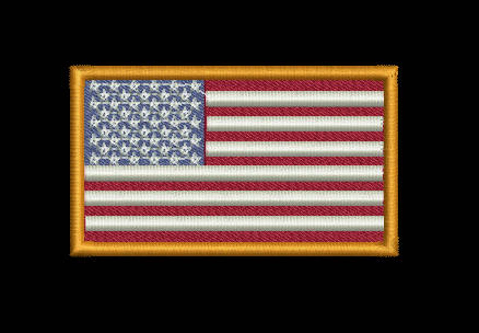 One Inch USA Flag Design for Machine Embroidery. Small | Etsy