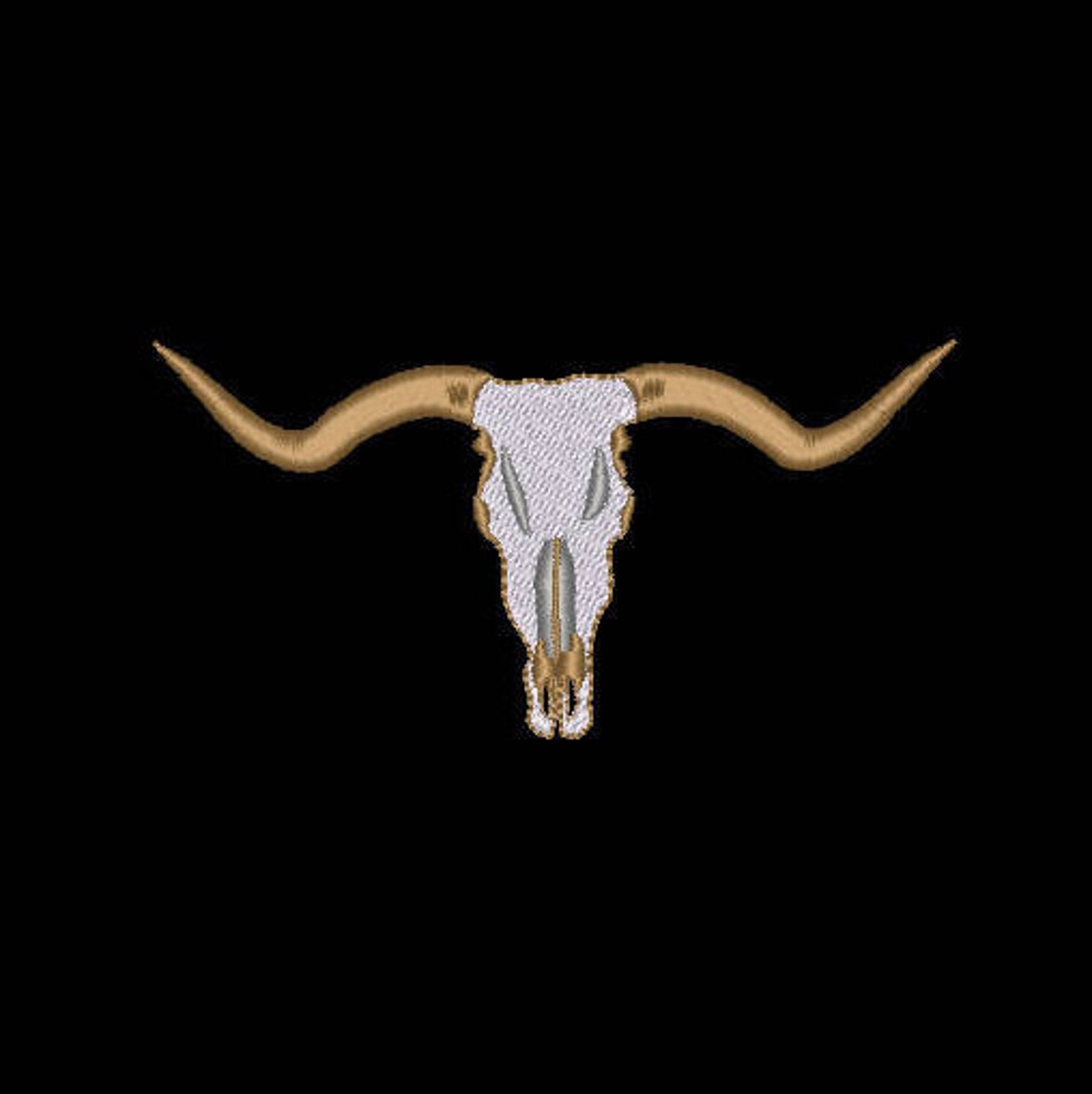 Longhorn Skull Embroidery Machine Design. Texas Bull Design - Etsy