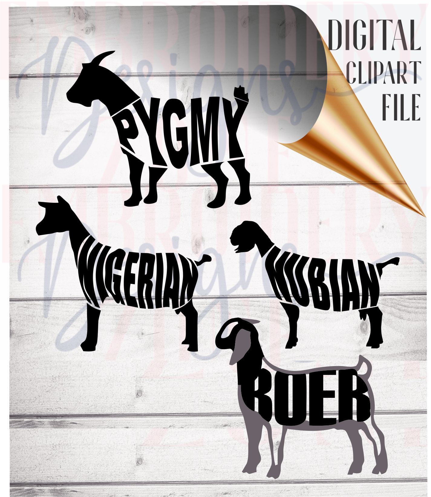 Goat Breeds Svg Cut File for Vinyl Cutting Machines and Print. - Etsy