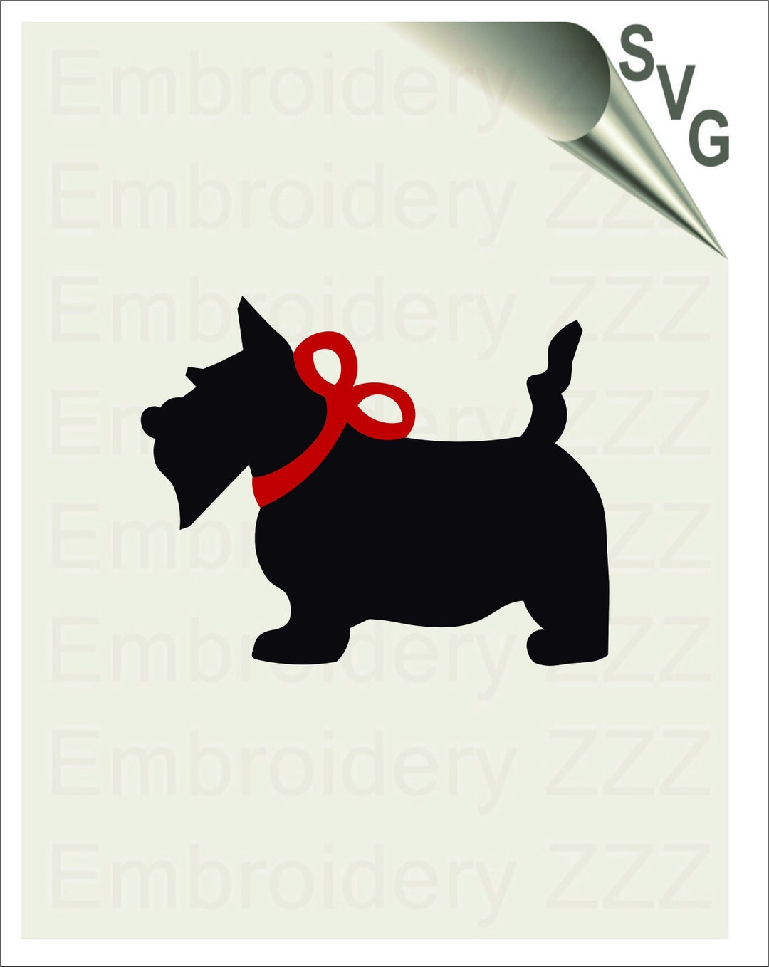 Scottie Dog Svg Cut File for Cricut, Silhouette and Htv Vinyl Designs ...