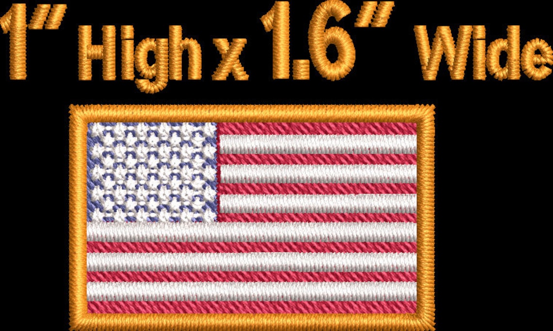 One Inch USA Flag Design for Machine Embroidery. Small - Etsy