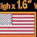 One Inch USA Flag Design for Machine Embroidery. Small American Flag ...