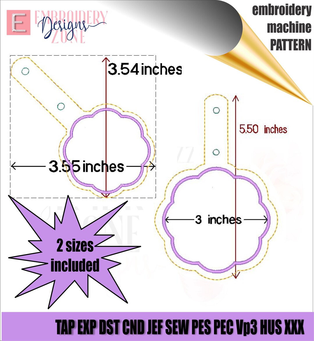 ITH Snap Tab Blank Key Fob Design. Embroidery in the Hoop Key Chain ...