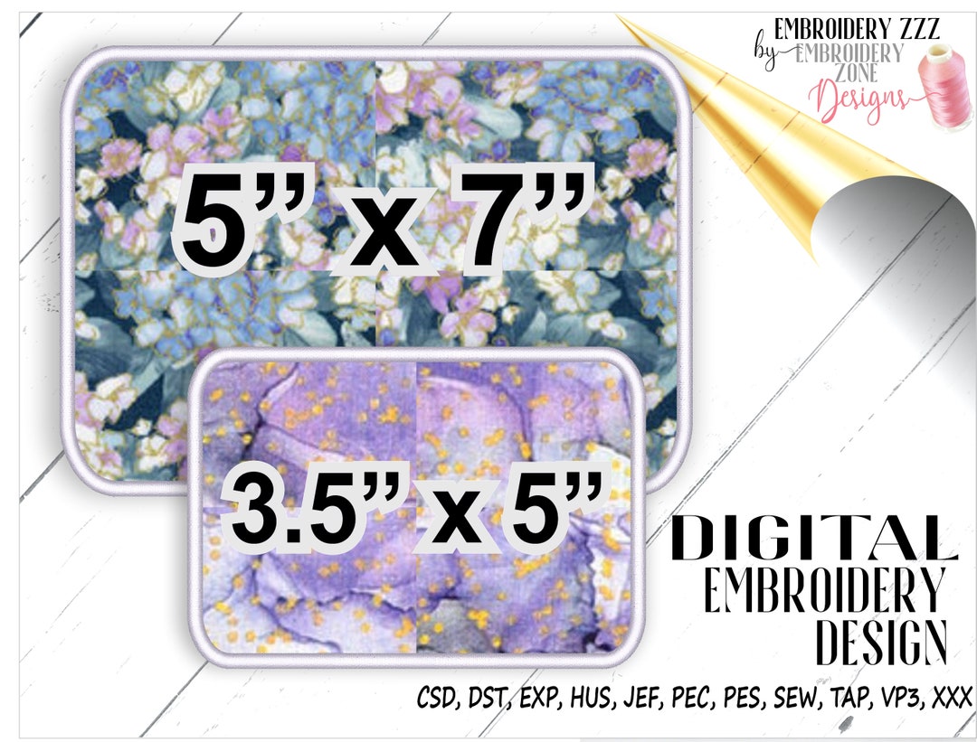 Applique Machine Embroidery Frame Set, Name Patch Border Design 3.50 X ...